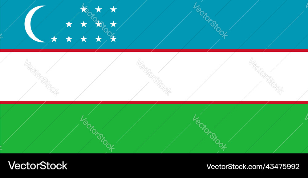 Uzbekistan national flag Royalty Free Vector Image