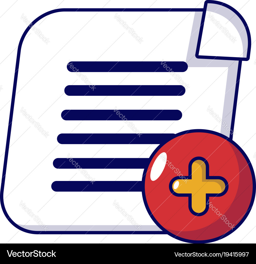 Add new icon cartoon style Royalty Free Vector Image
