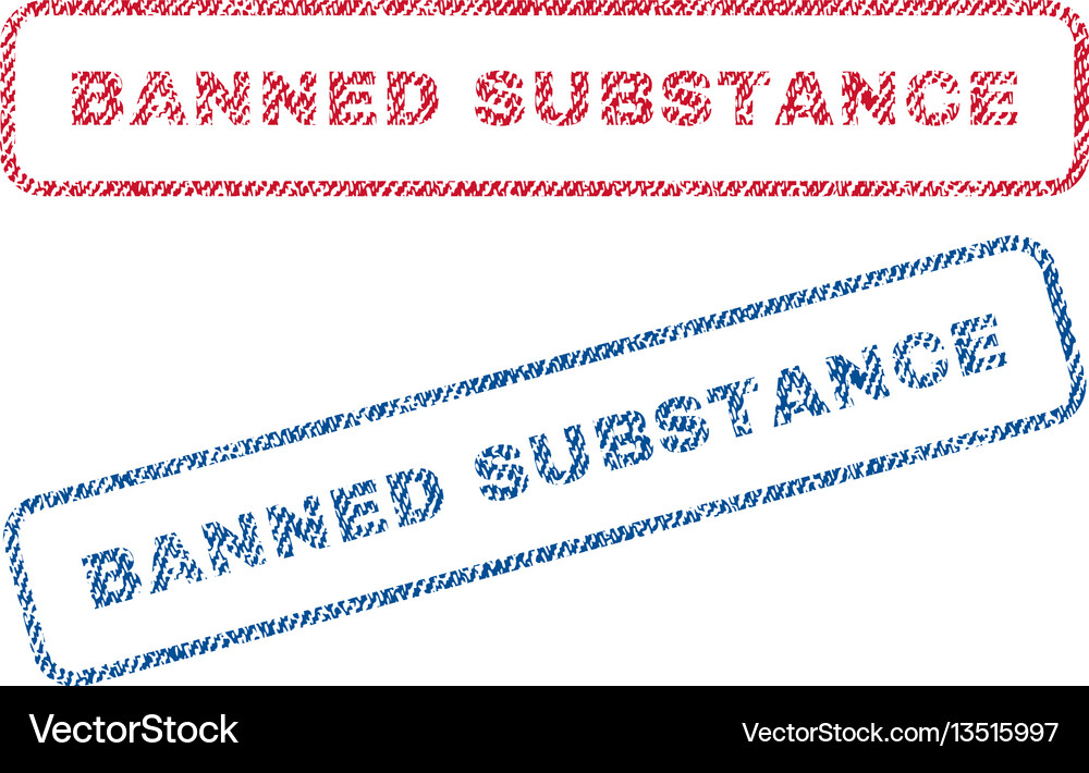 Banned substance textile stamps Royalty Free Vector Image
