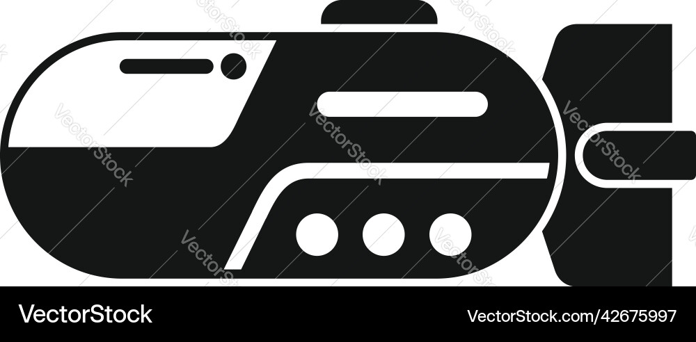 Bathyscaphe ship icon simple sea submarine Vector Image