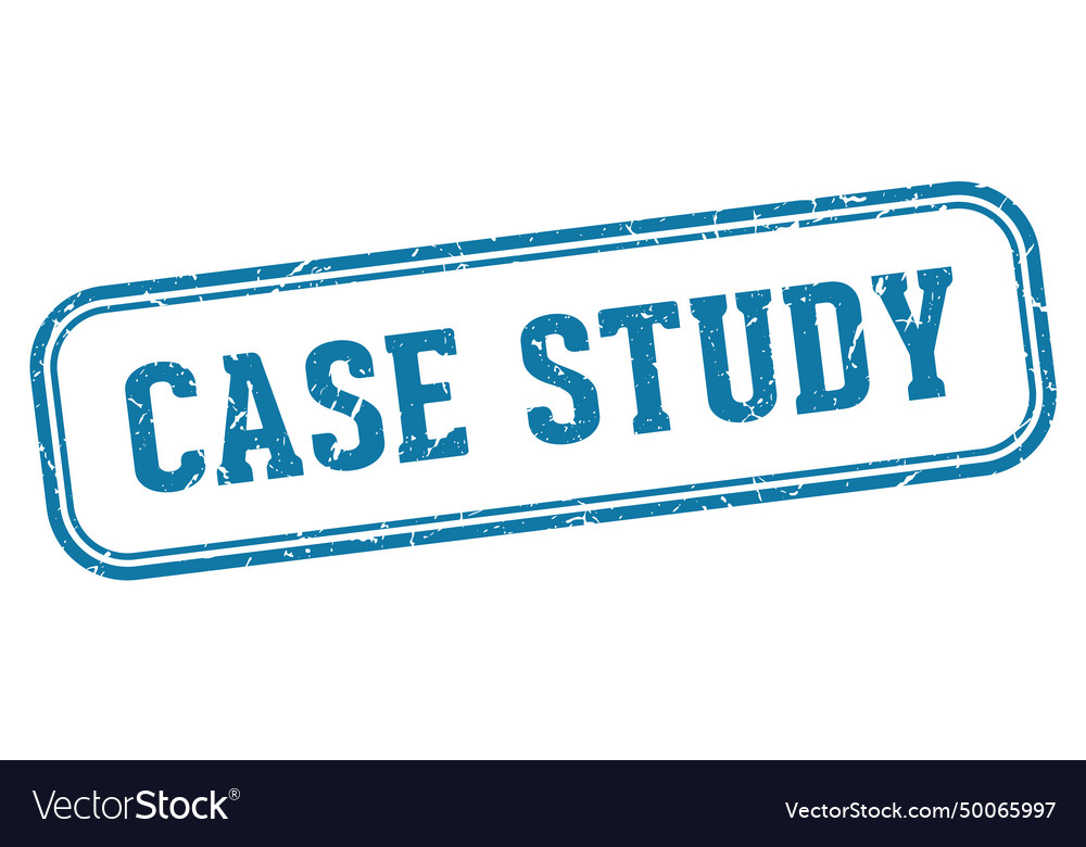Case study stamp rectangular Royalty Free Vector Image