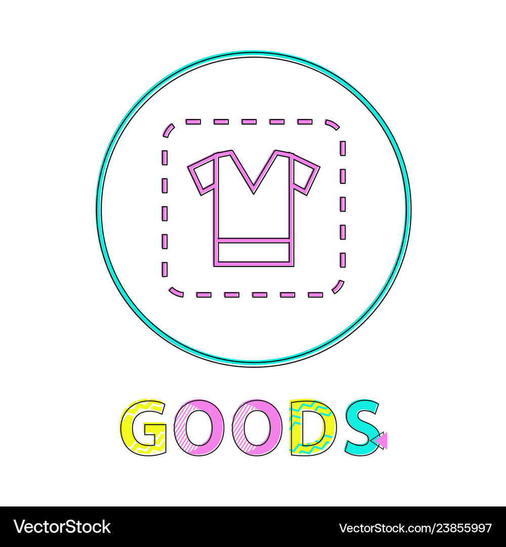 Clothing sign linear outline Royalty Free Vector Image