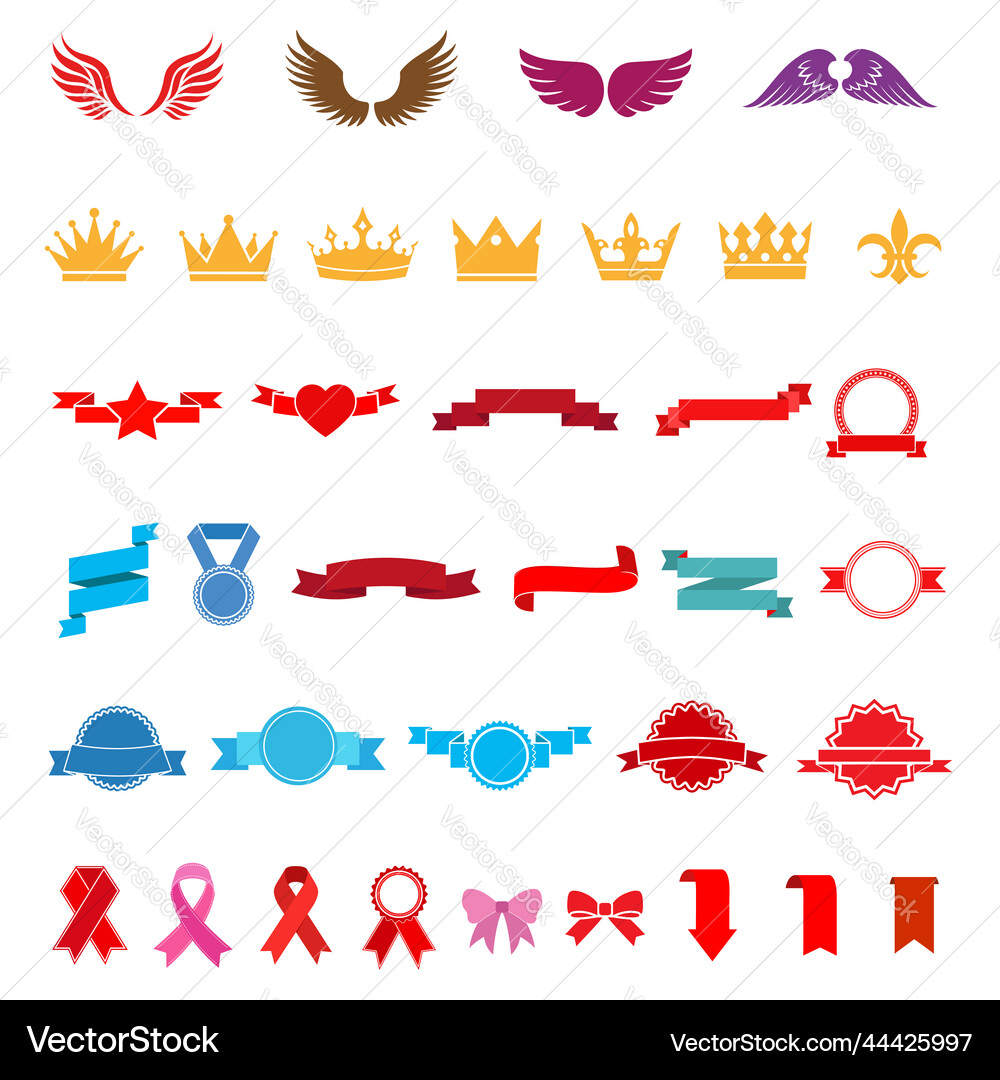 Creative set of varied banners and emblems Vector Image