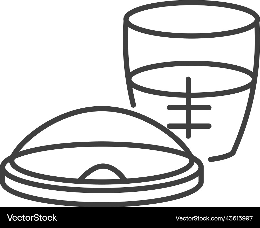 Feeding children plastic cup and plate Royalty Free Vector