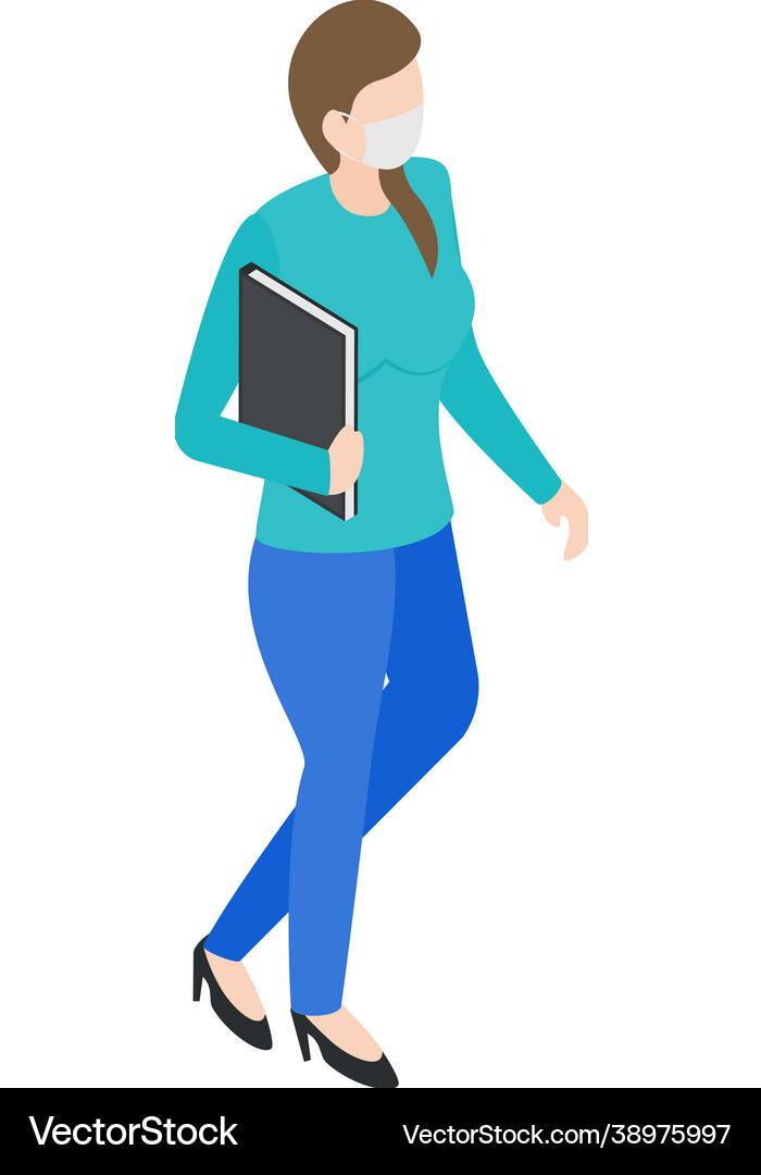 Female employee avatar Royalty Free Vector Image