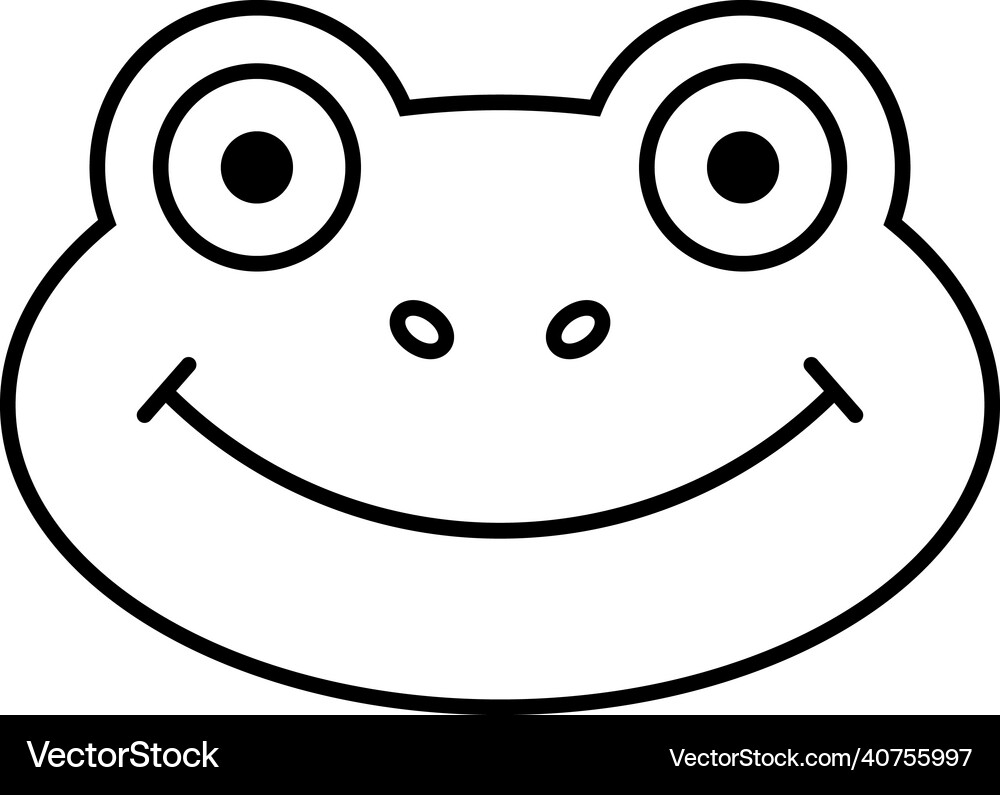 Frog animal outline icon Royalty Free Vector Image