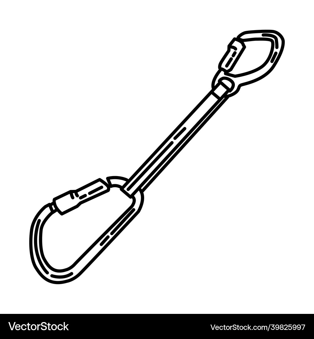 Ladder hook extension icon doodle hand drawn Vector Image