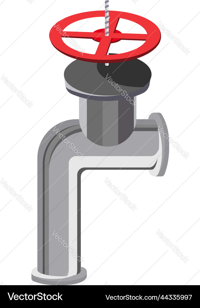 Metal grey water pump on a white background Vector Image