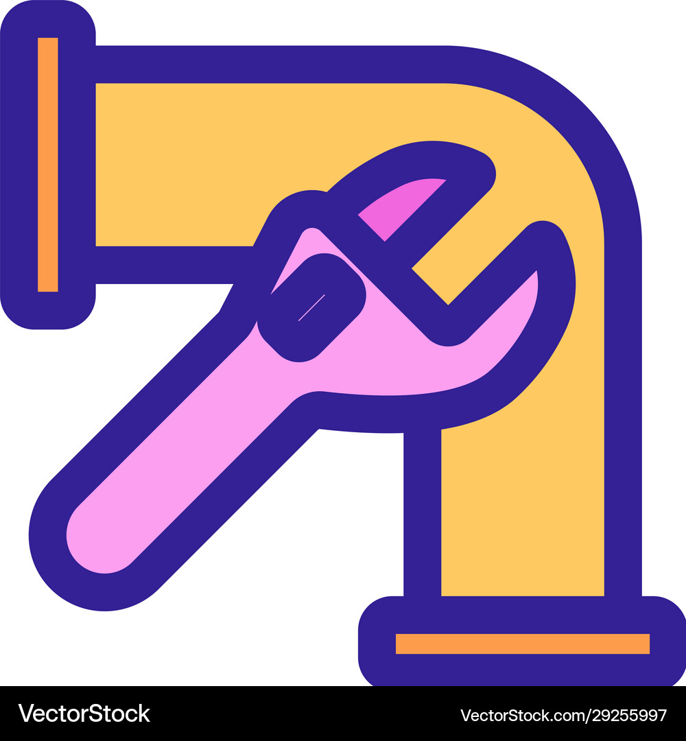 Repair pipe icon isolated contour Royalty Free Vector Image