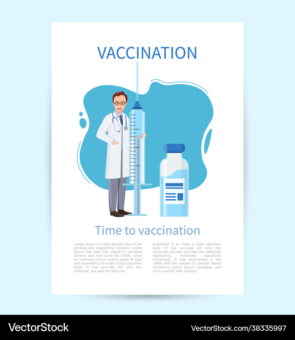 Vertical poster vaccination campaign concept Vector Image