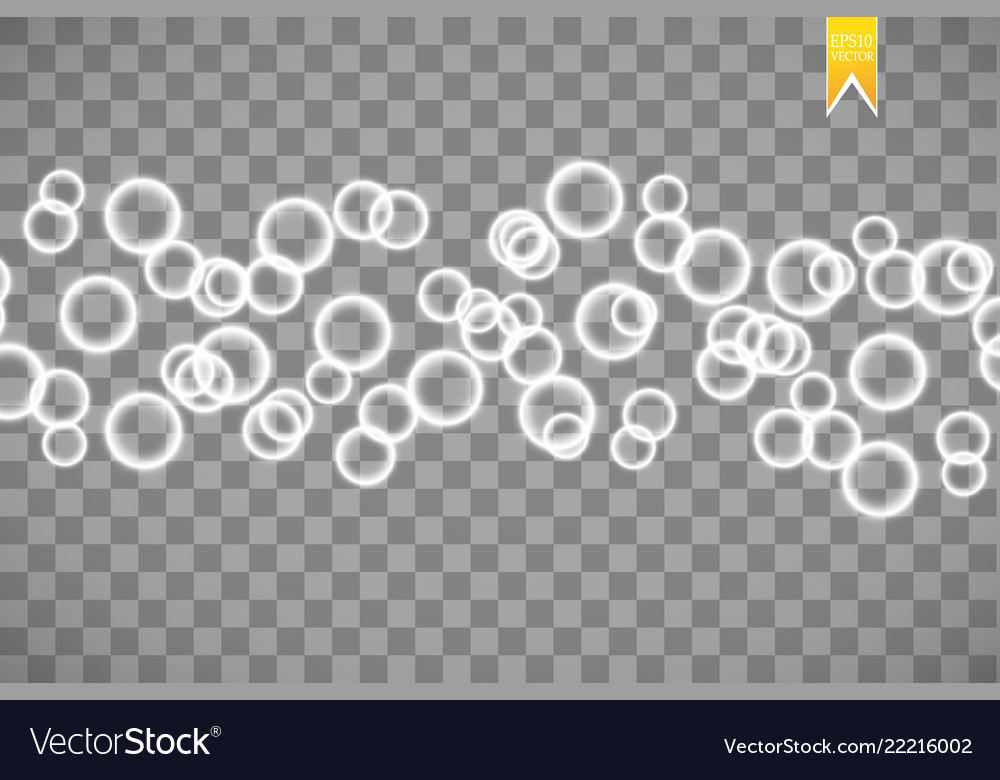 Abstract white bubble effect explosion with light Vector Image