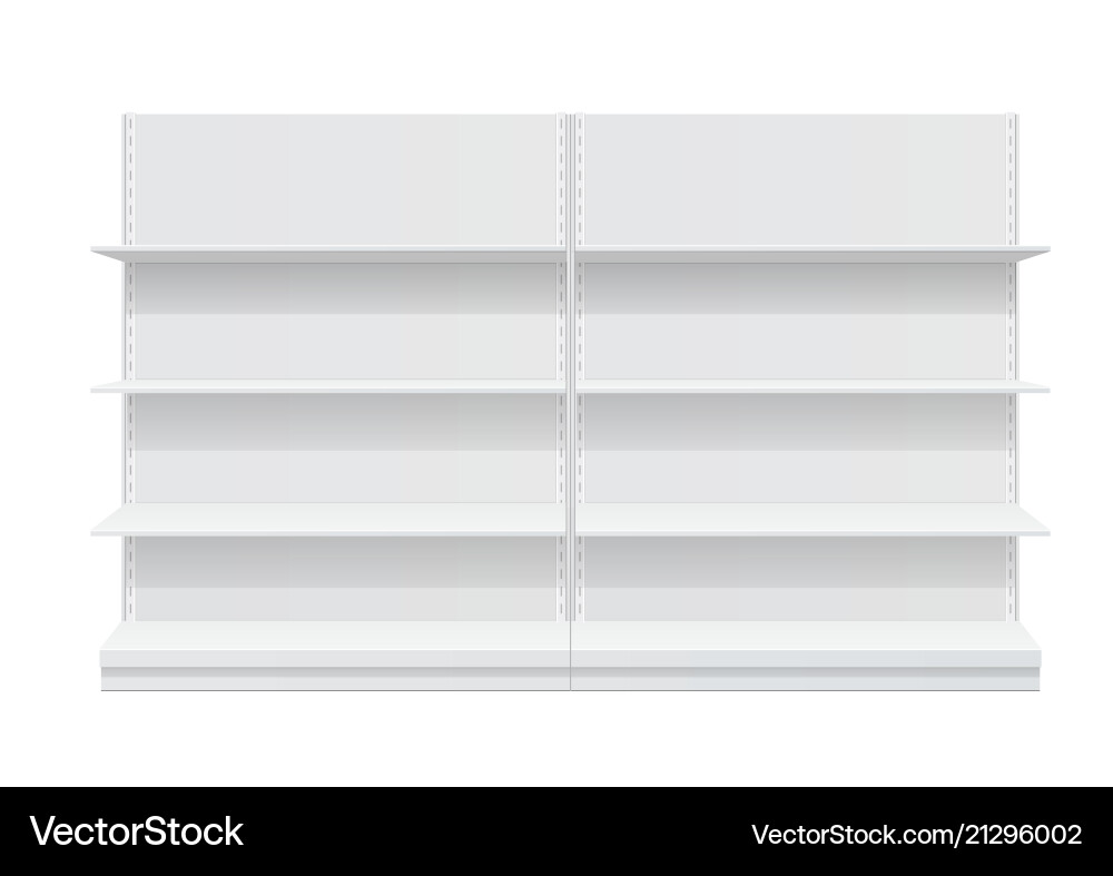 Display rack shelves for supermarket Royalty Free Vector