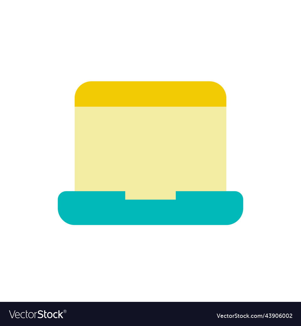 Laptop flat color ui icon Royalty Free Vector Image