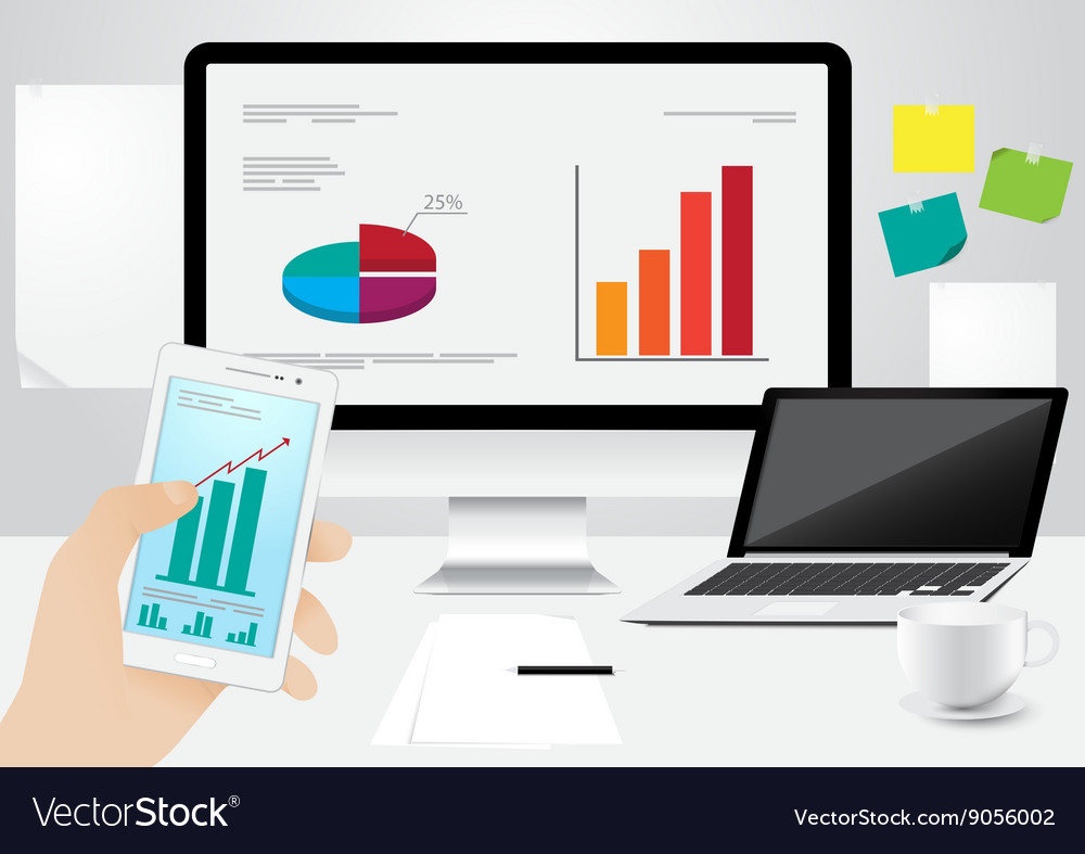 Office working place Royalty Free Vector Image