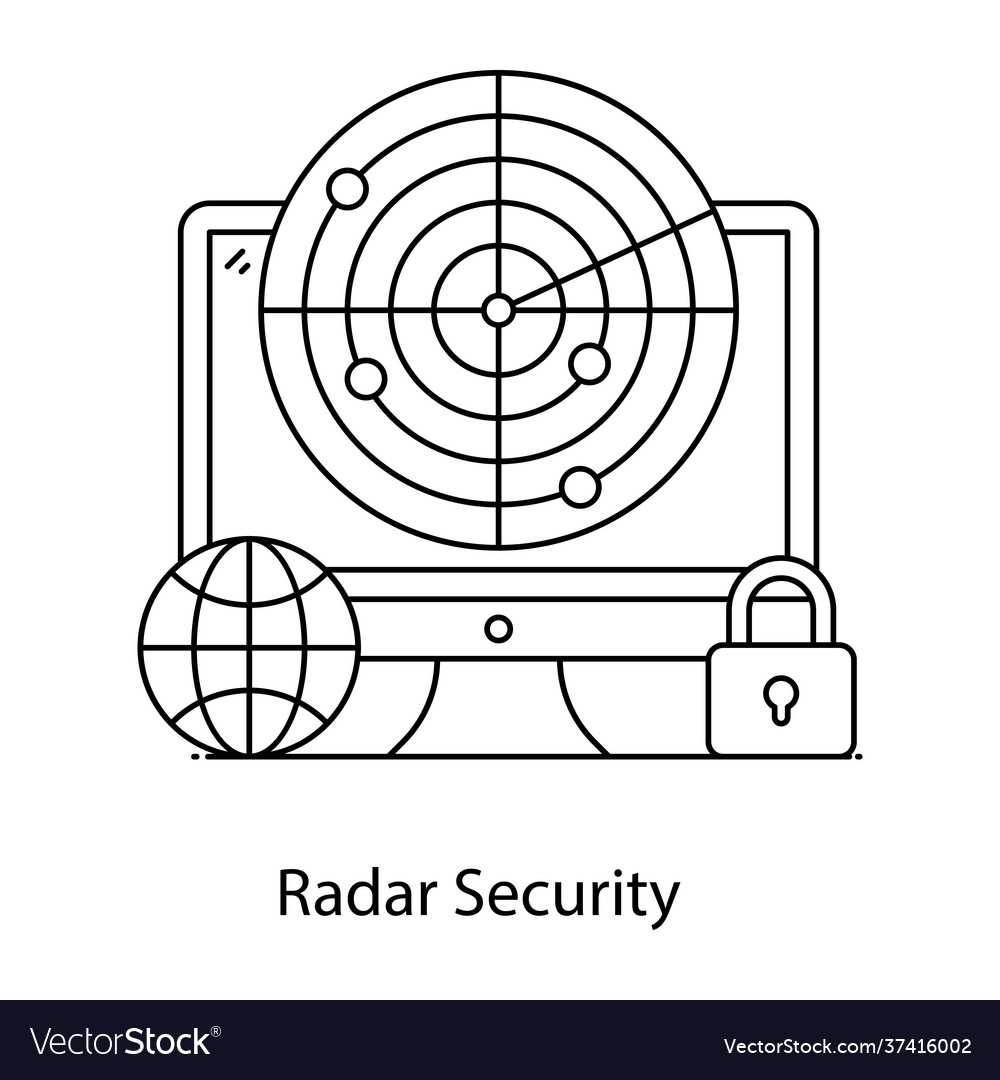 Radar security Royalty Free Vector Image - VectorStock