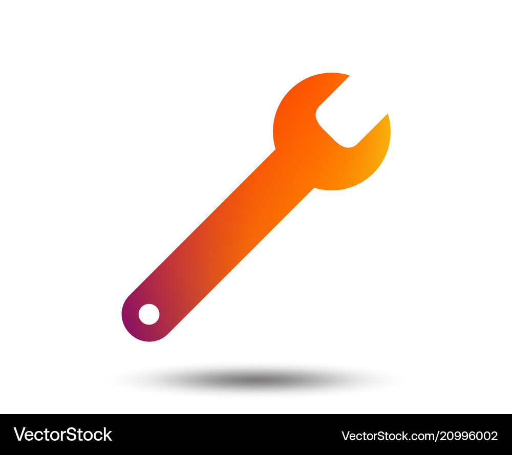 Wrench key sign icon service tool symbol Vector Image
