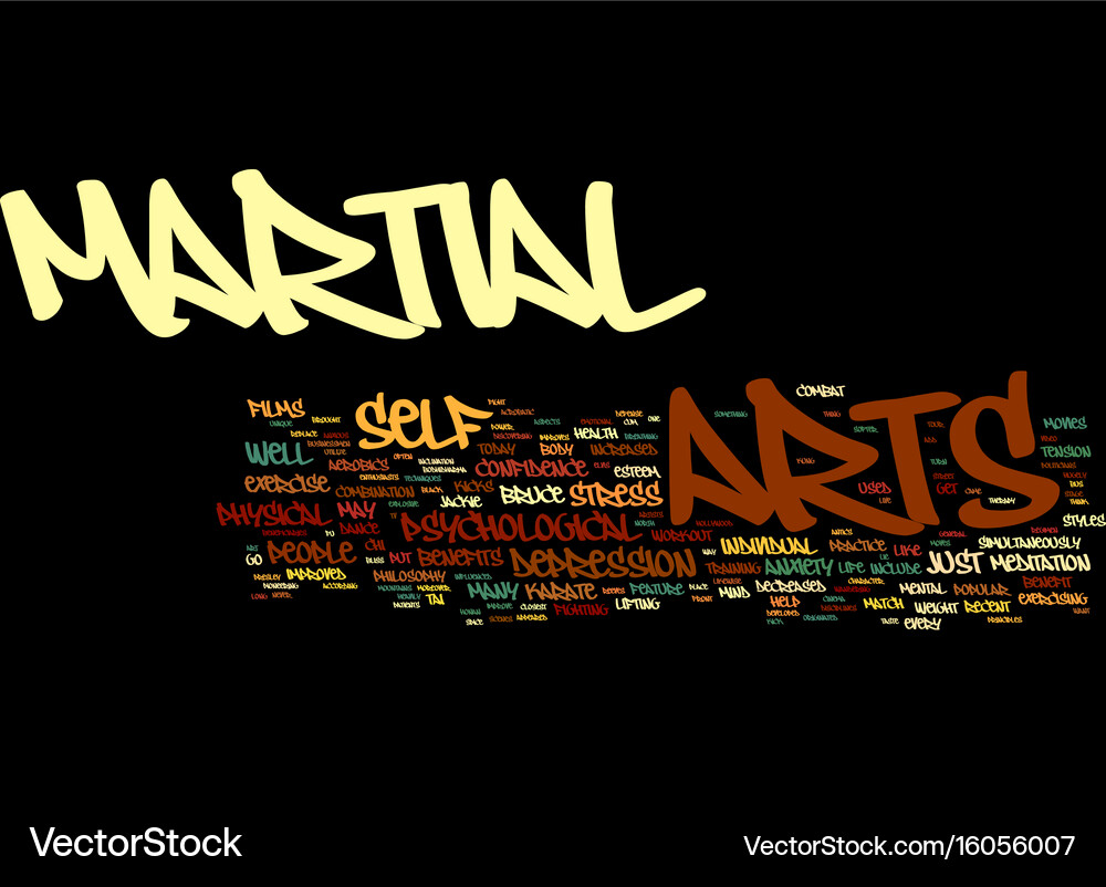 Bliss martial arts text background word Royalty Free Vector