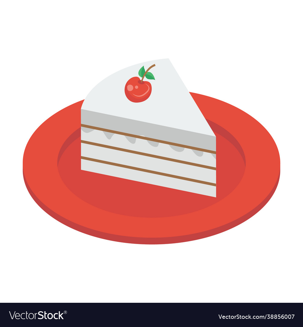 Cake slice Royalty Free Vector Image - VectorStock