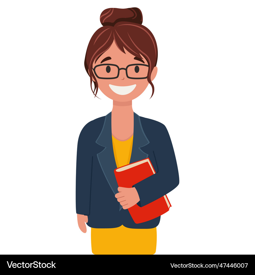 Character profession teacher teacher or educator Vector Image
