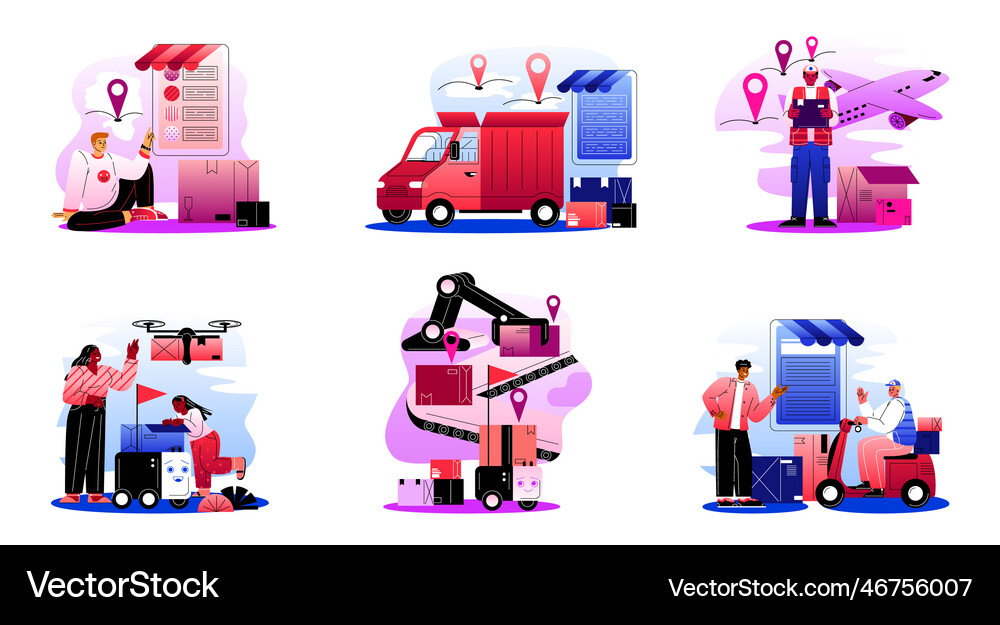 Delivery and storage Royalty Free Vector Image