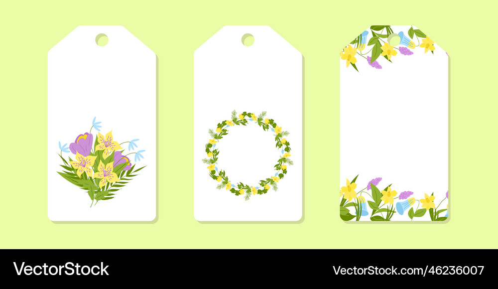 Layout template of colored labels for clothes Vector Image