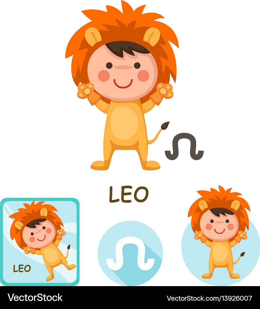 Leo collection zodiac signs Royalty Free Vector Image