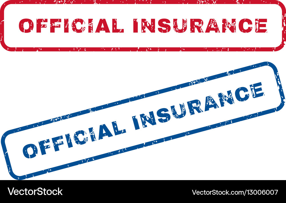 Official insurance rubber stamps Royalty Free Vector Image
