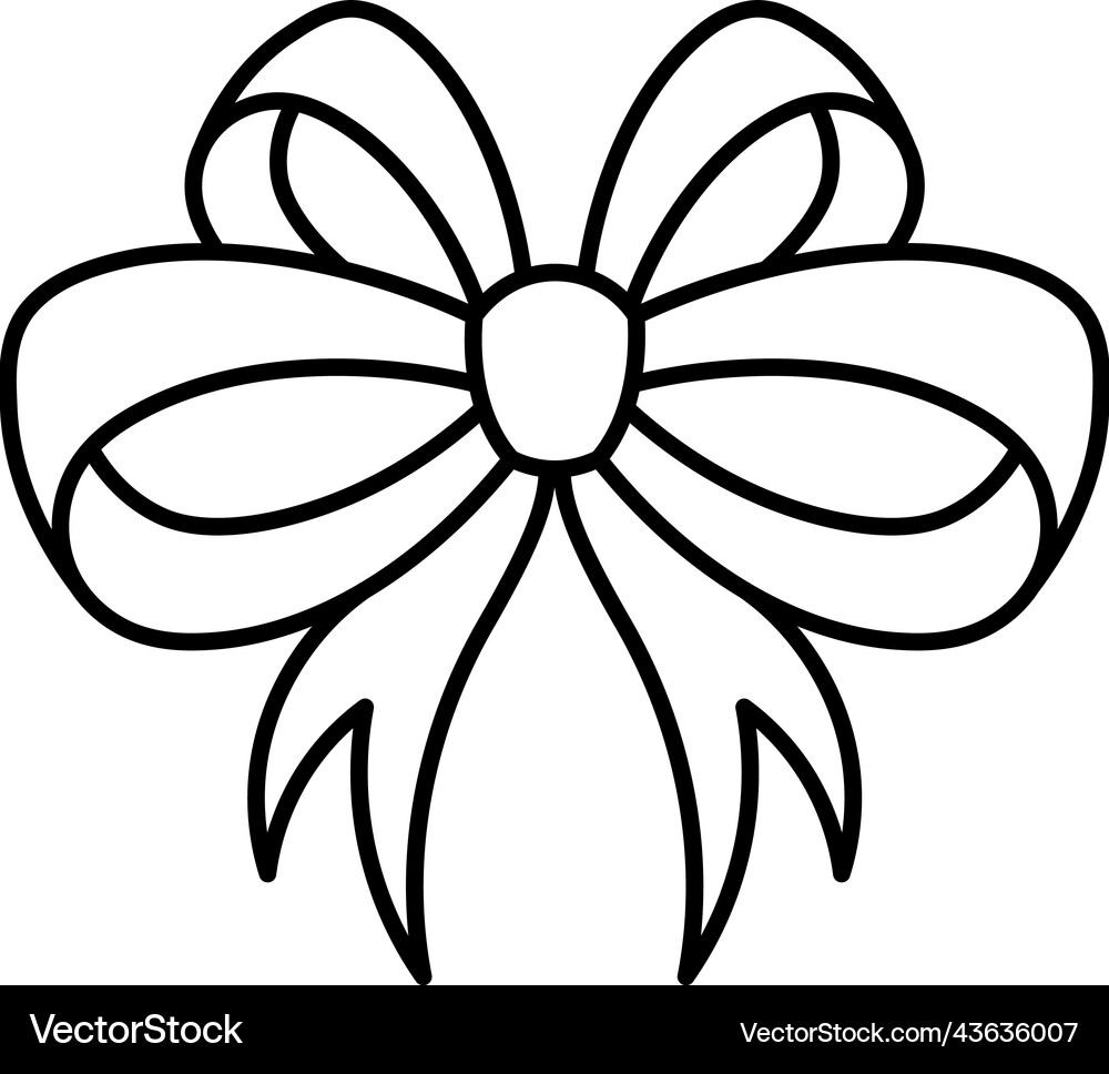 Bow Outline Clip Art