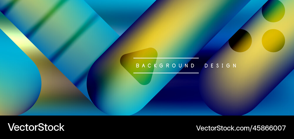 Round shapes and lines with fluid gradients Vector Image