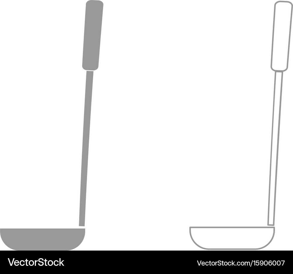 Soup ladle the grey set icon Royalty Free Vector Image