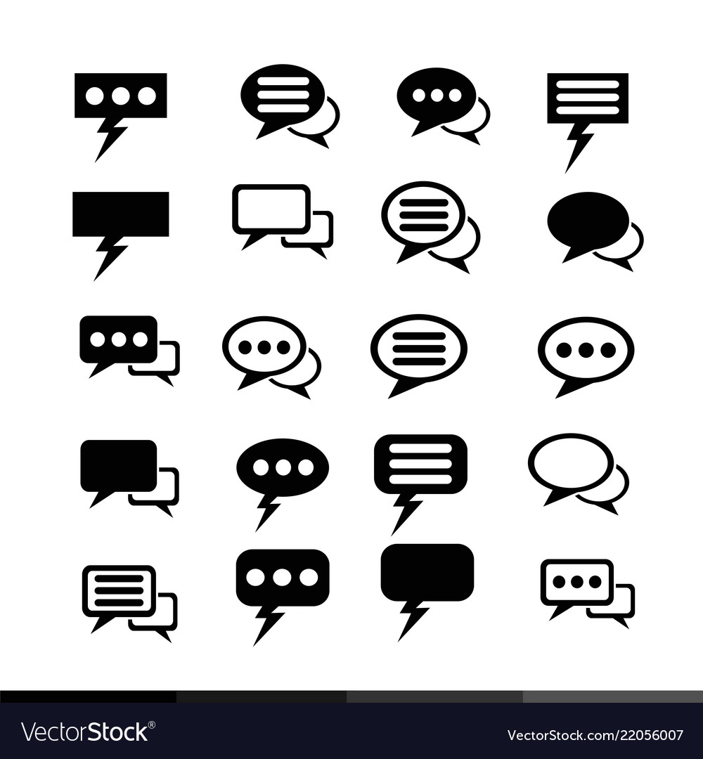 Speech bubble set design Royalty Free Vector Image