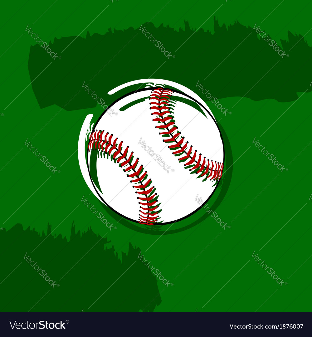 Stylized baseball Royalty Free Vector Image - VectorStock