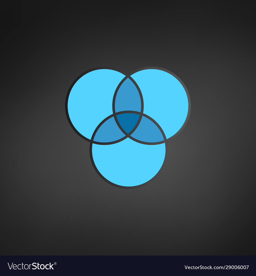 Three overlapping circles infographic template Vector Image