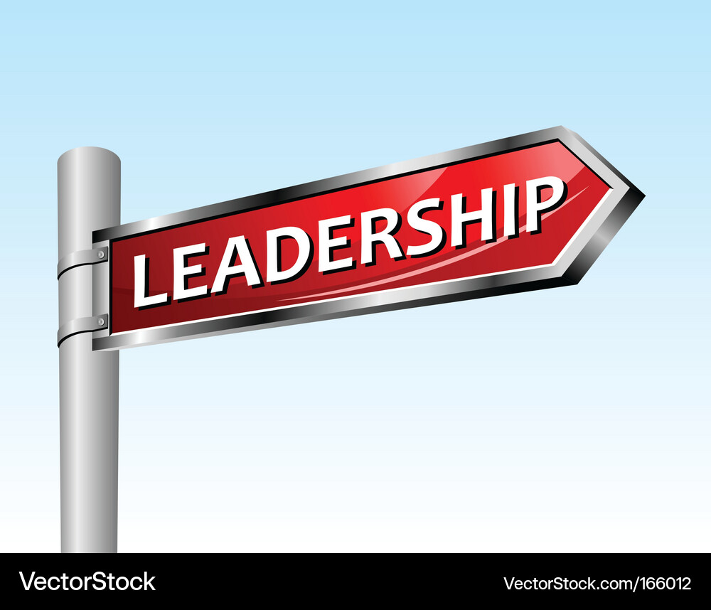 Arrow road sign leadership Royalty Free Vector Image