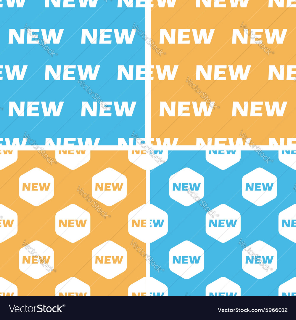 New pattern set colored Royalty Free Vector Image