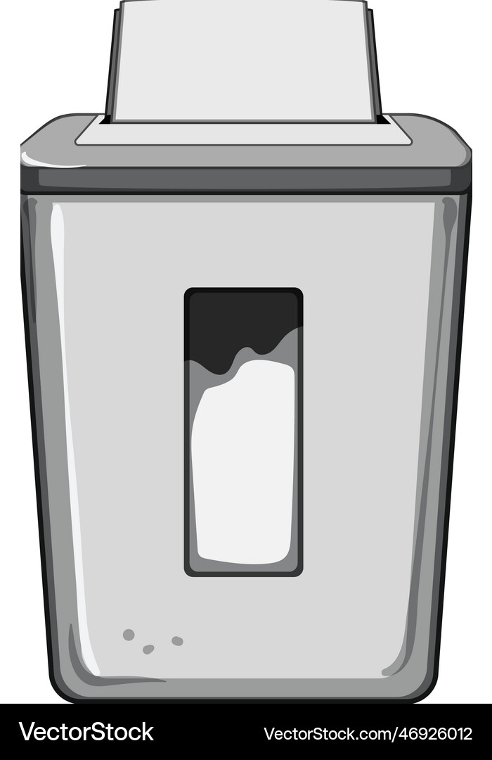 Office cut shredder cartoon Royalty Free Vector Image