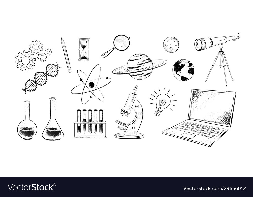 Set science Royalty Free Vector Image - VectorStock
