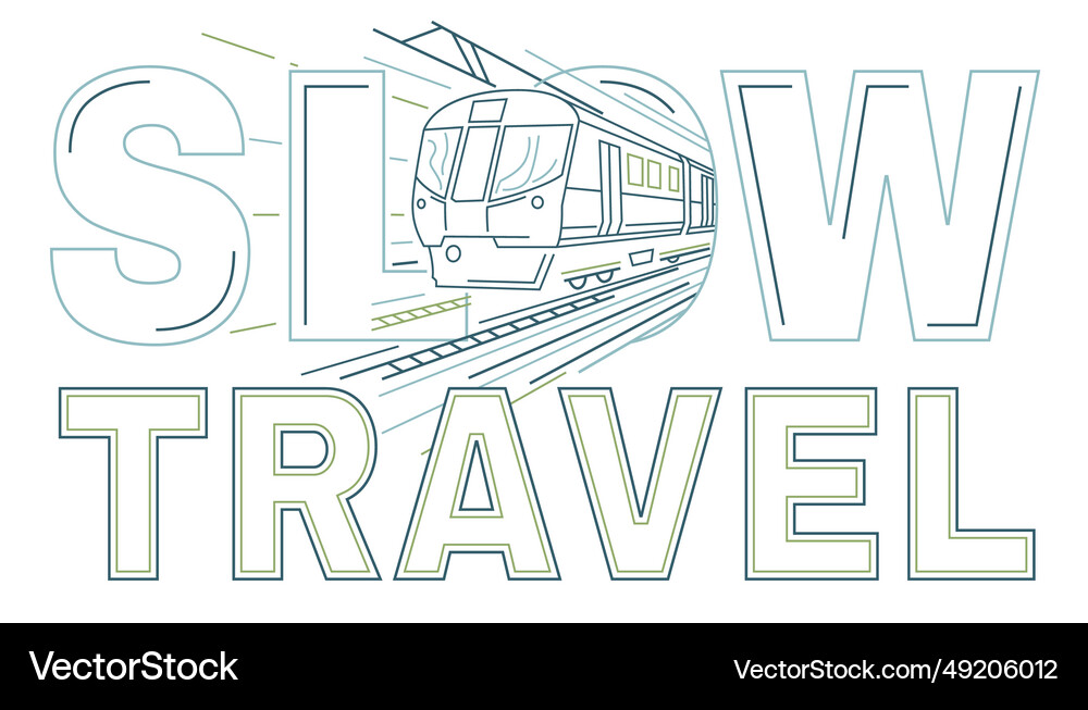 Slow leisurely train travel future transportation Vector Image