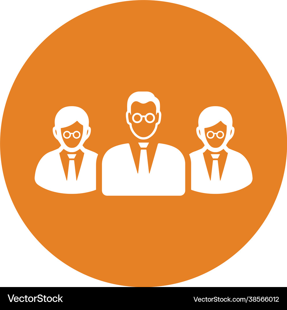 Team group people icon orange color design Vector Image
