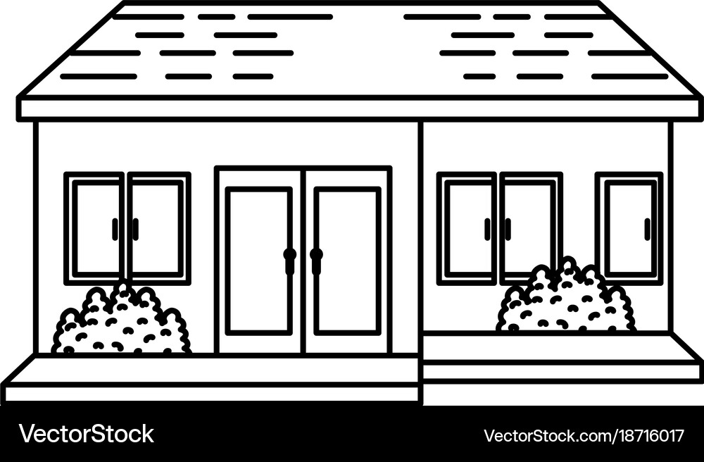 Beautiful front of house Royalty Free Vector Image