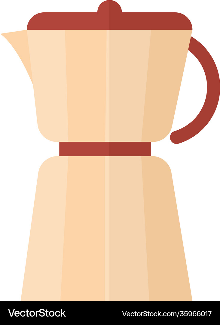 Coffee moka pot with white background Royalty Free Vector