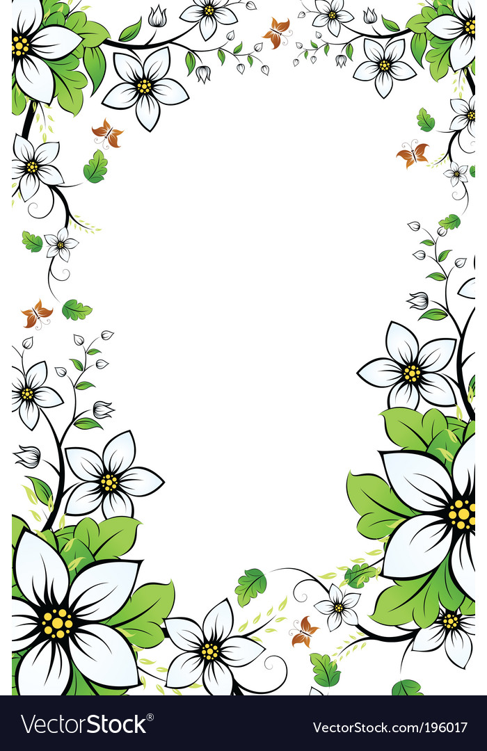 Flower frame Royalty Free Vector Image - VectorStock