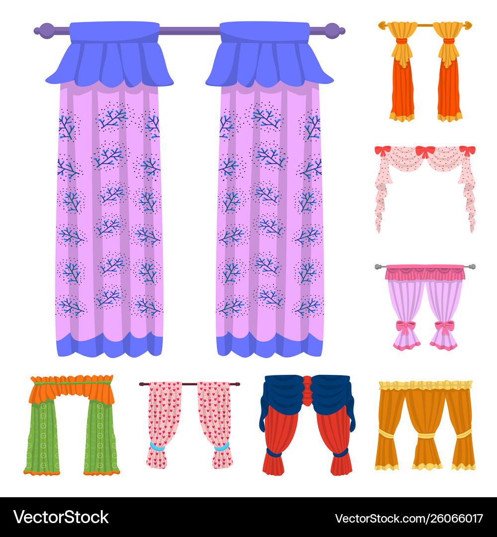 Isolated object lambrequin and drapery logo Vector Image