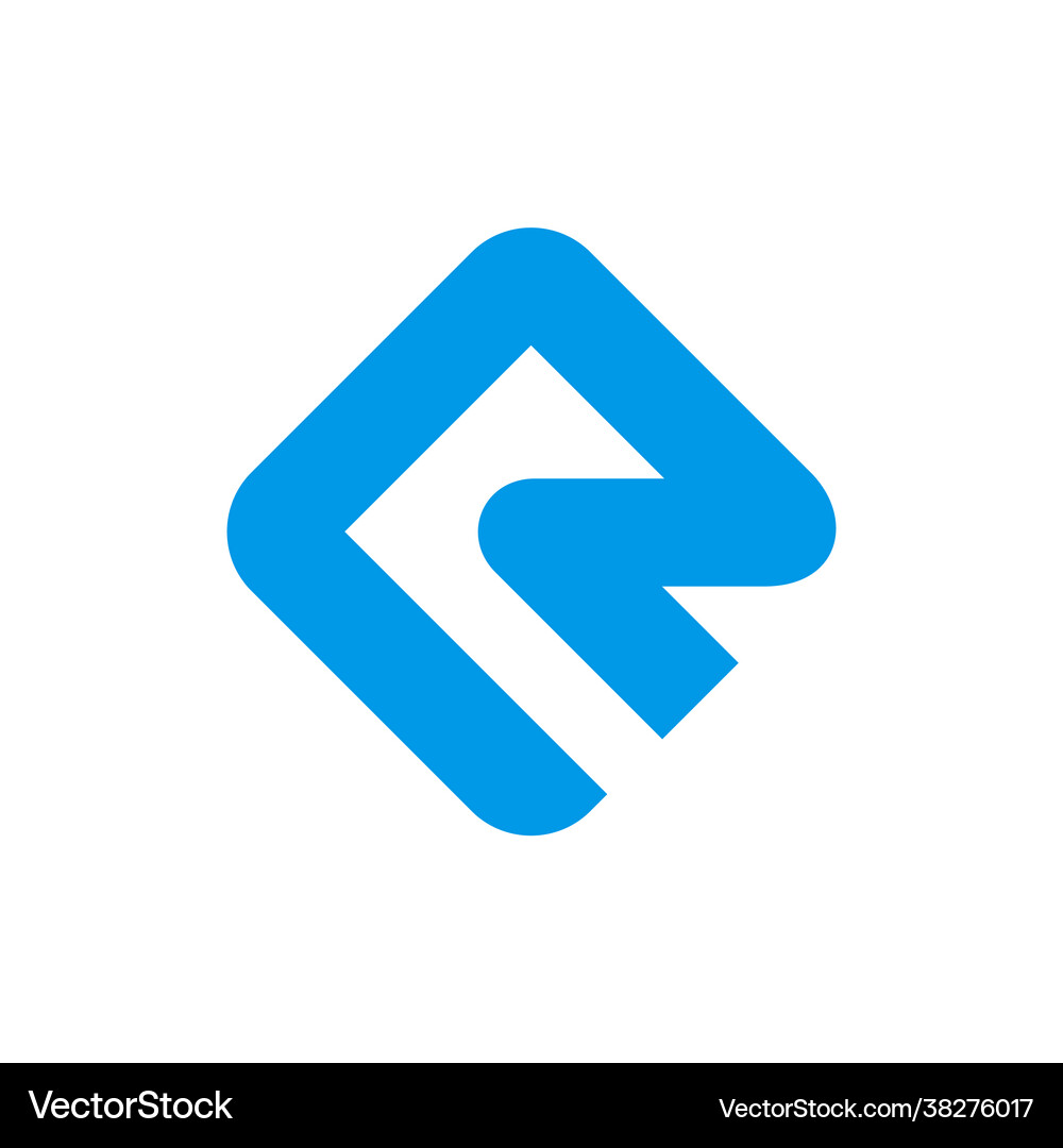 Letter r or cr logo icon design template Vector Image
