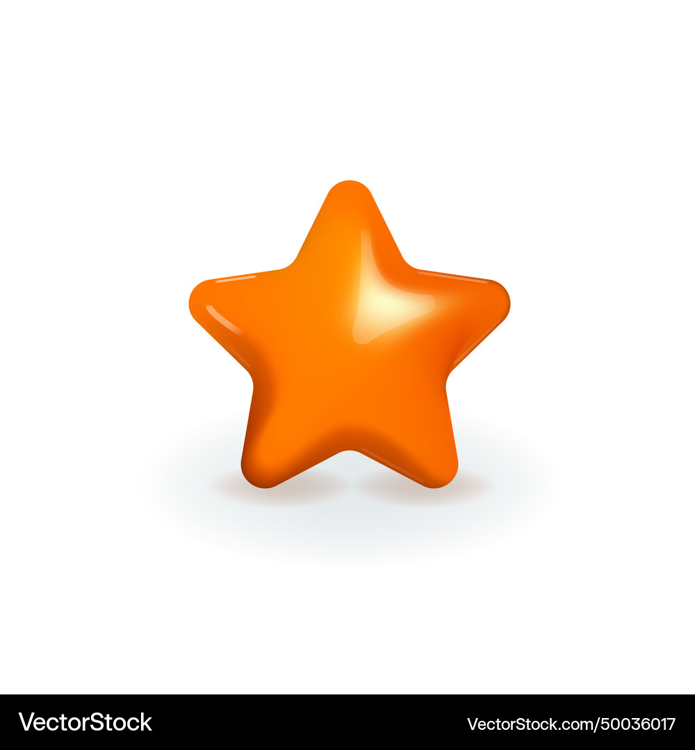Orange 3d star icons design Royalty Free Vector Image