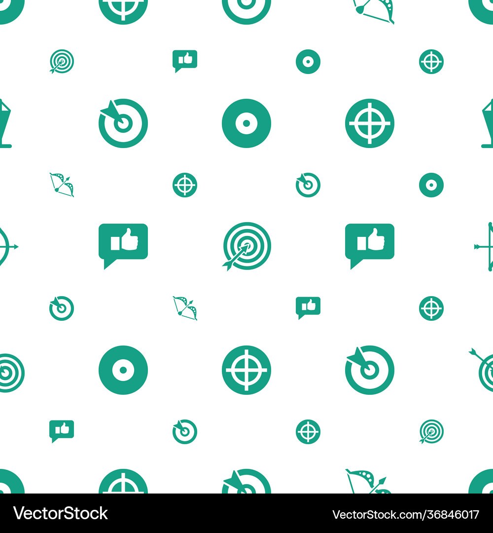 Target icons pattern seamless white background Vector Image