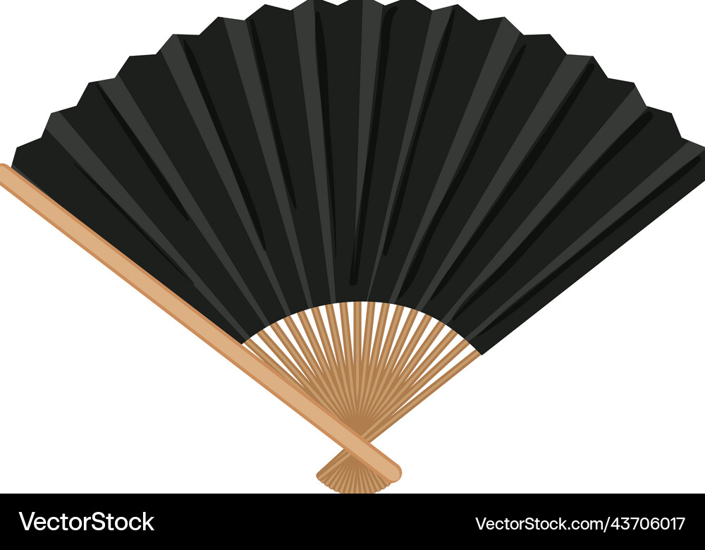 Traditional hand fan folding cartoon Royalty Free Vector