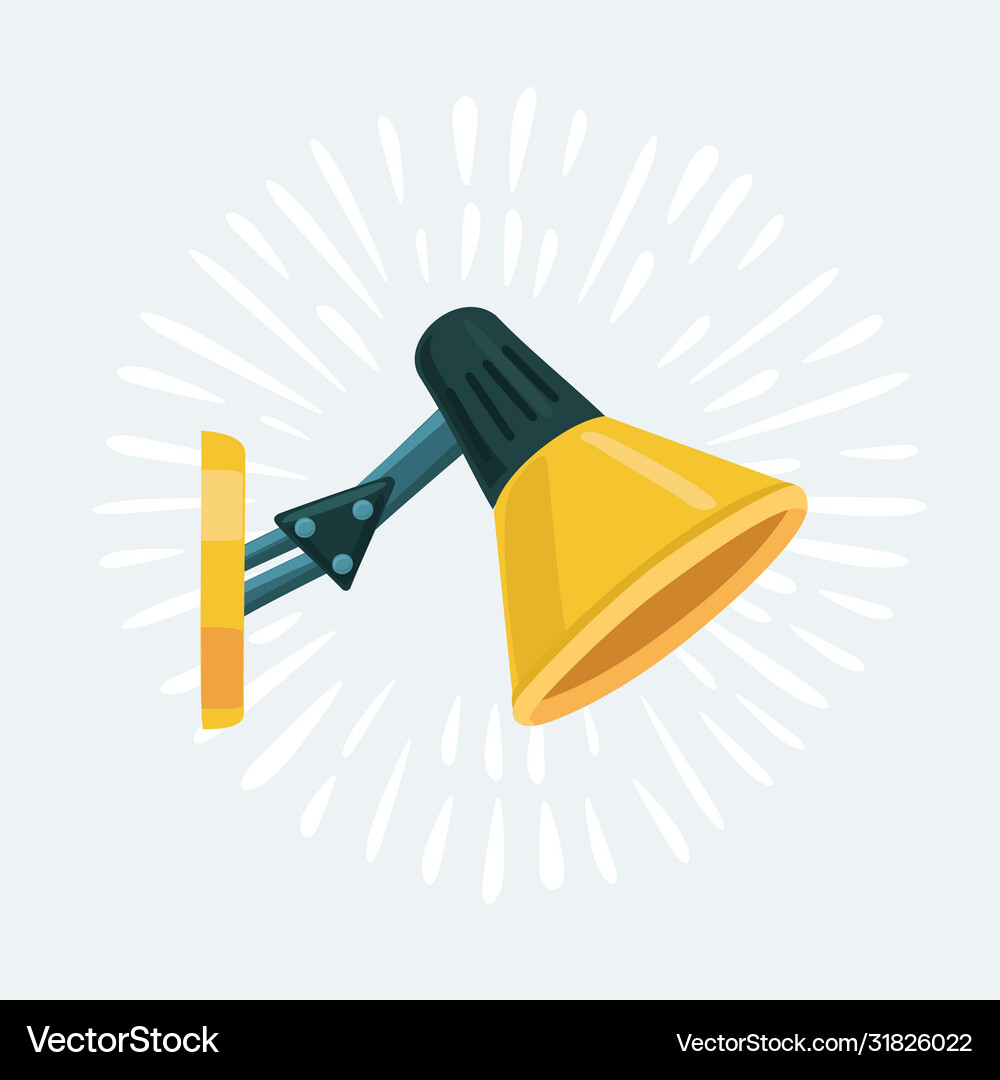 Colorful table lamp light icon for your design Vector Image