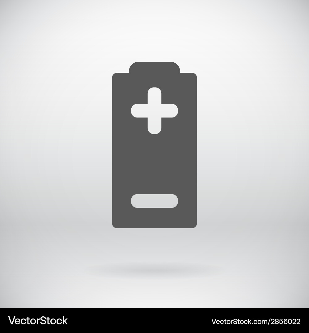Flat battery sign charging energy symbol Vector Image