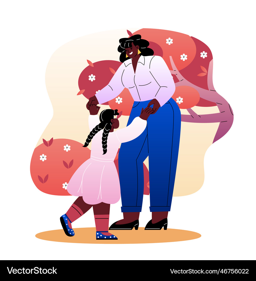 Mother and daughter Royalty Free Vector Image - VectorStock